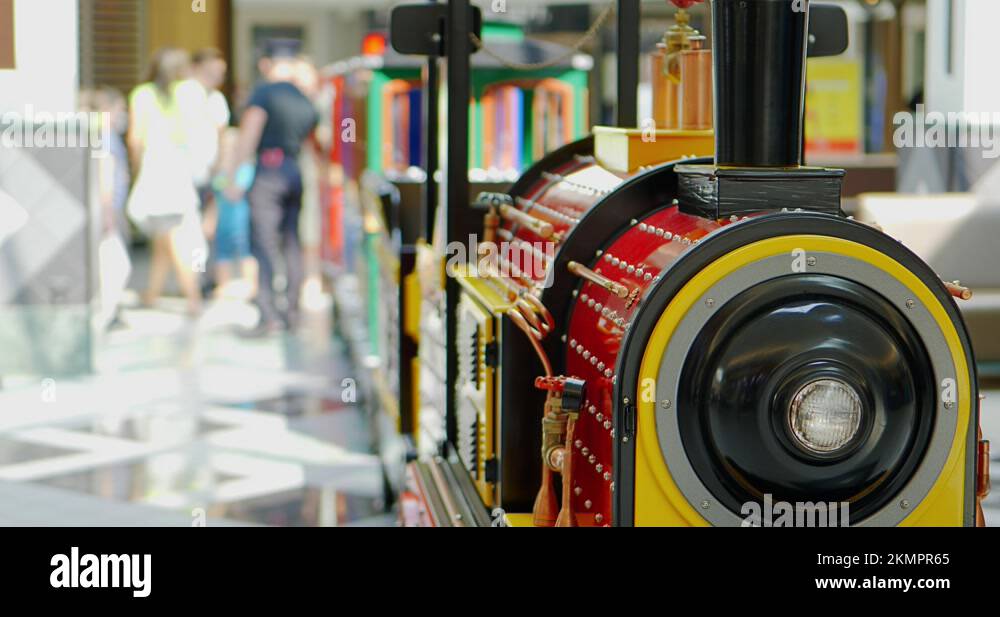 Train for kids to ride around in the mall shopping center loading ...
