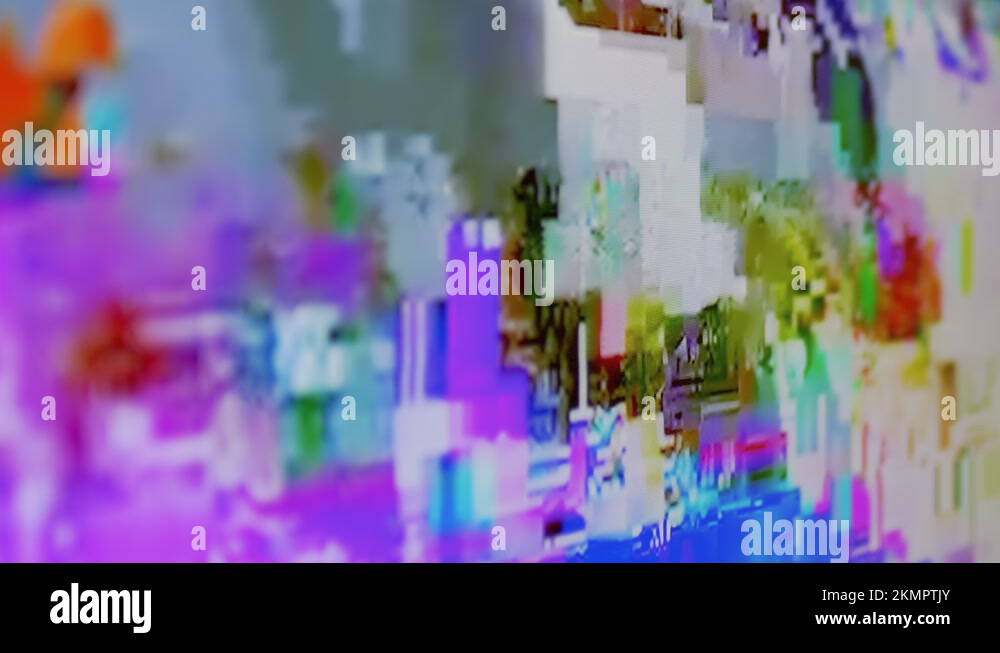 Glitch, Color Digital Pixel Interference, Screen Distortion, No Signal ...
