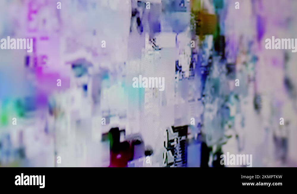 Glitch, Color Digital Pixel Interference, Screen Distortion, No Signal ...