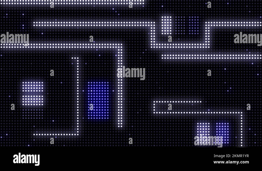 Loopable: 2D Led Screen or Futuristic Circuit Board With Moving Blue ...