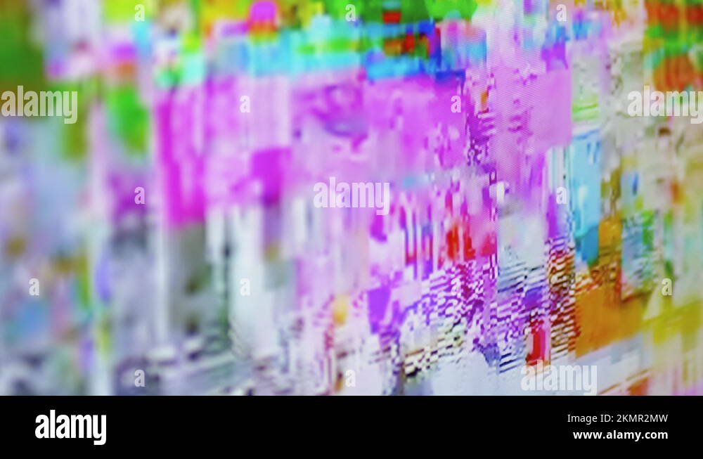 Glitch, Color Digital Pixel Interference, Screen Distortion, No Signal ...