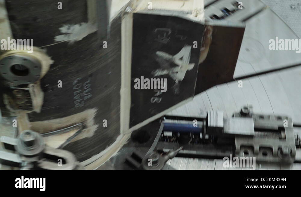 Working Table Of Steel Milling Machine At Close Up At Production ...