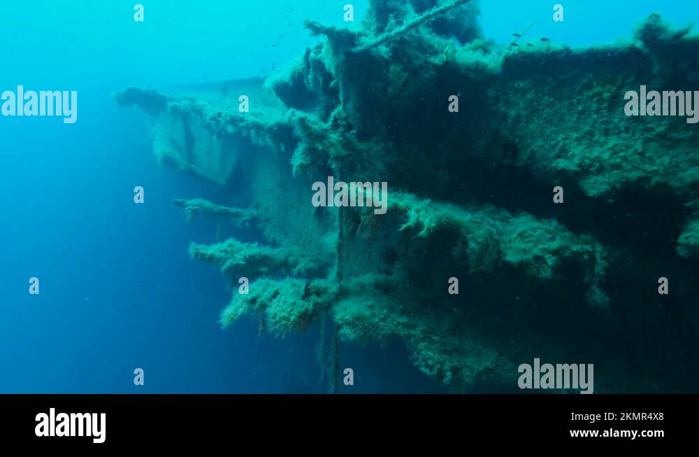 Shipwreck Swedish ferry MS Zenobia. Slow motion, Wreck diving ...