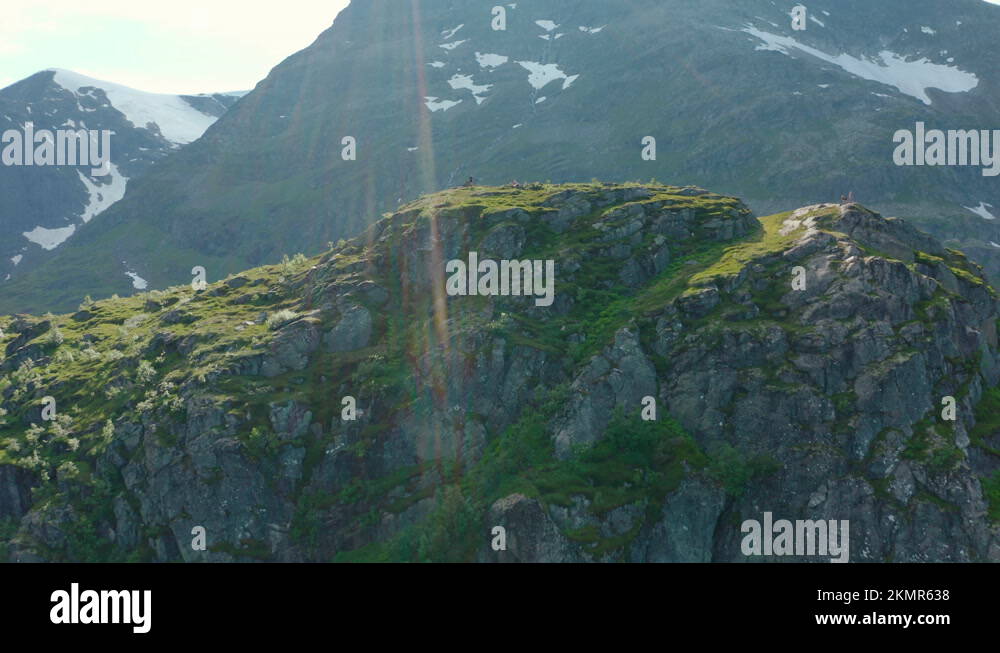 Rugged Terrain At Klovane Peak With Alpine Mountain At The Backdrop In ...