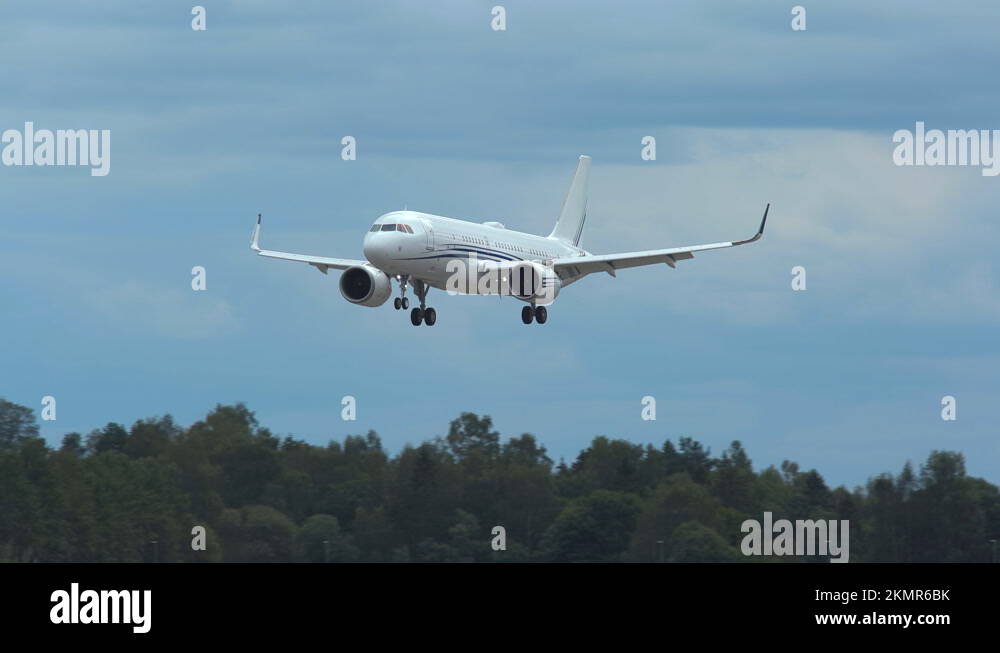airplane first airbus a320 neo vip arrival oslo airport norway Stock ...