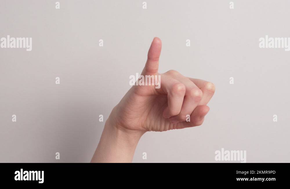 Little Finger Showing Letter I In American Sign Language. close up ...