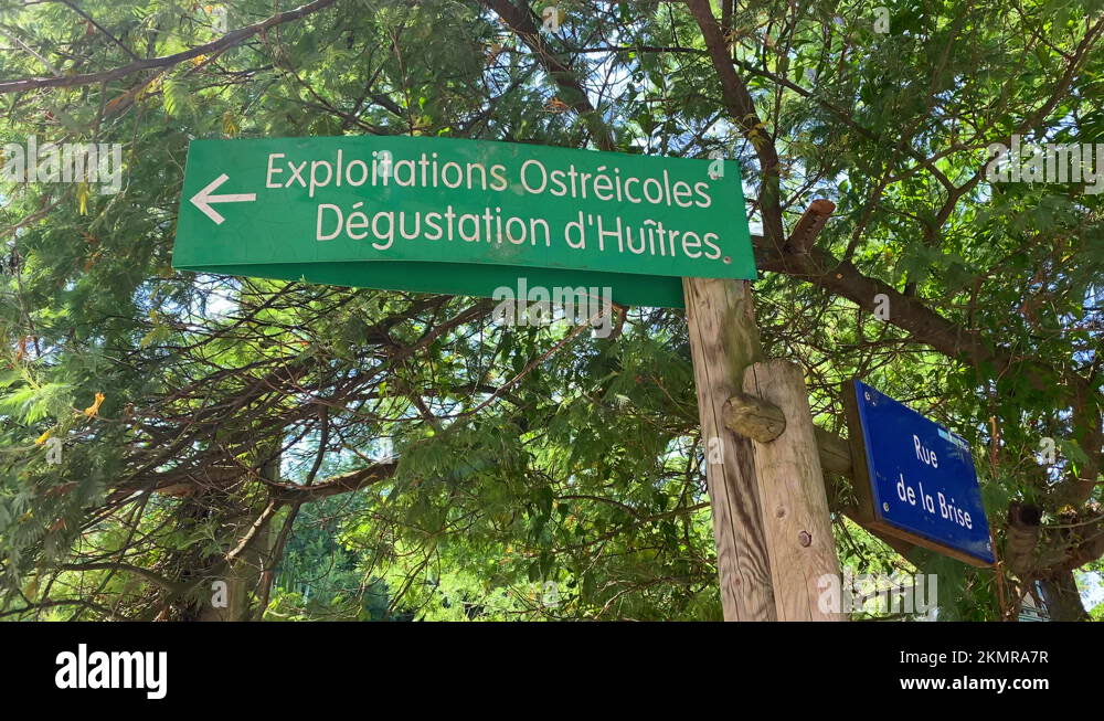 "Oyster farm, oyster tasting" french sign in Cap Ferret, France near ...