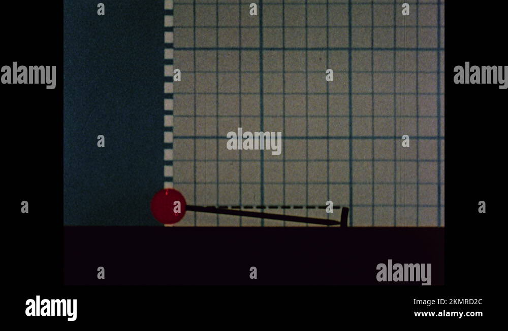 1960s: Chart. Needle attached to ball on chart. Needle points to symbol ...