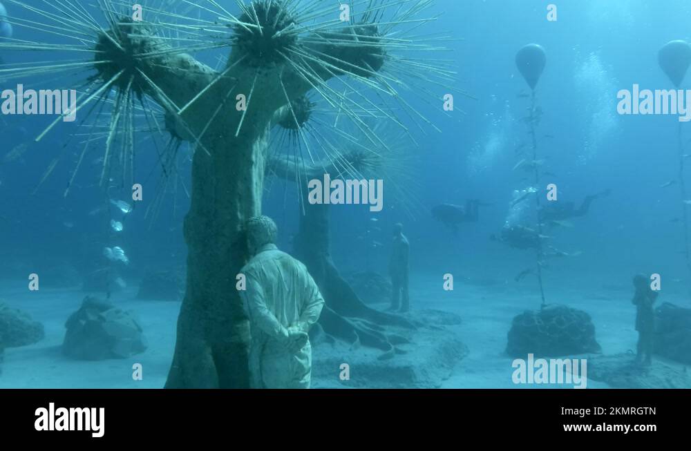 Museum of Underwater Sculpture Ayia Napa (MUSAN), Cyprus Stock Video ...