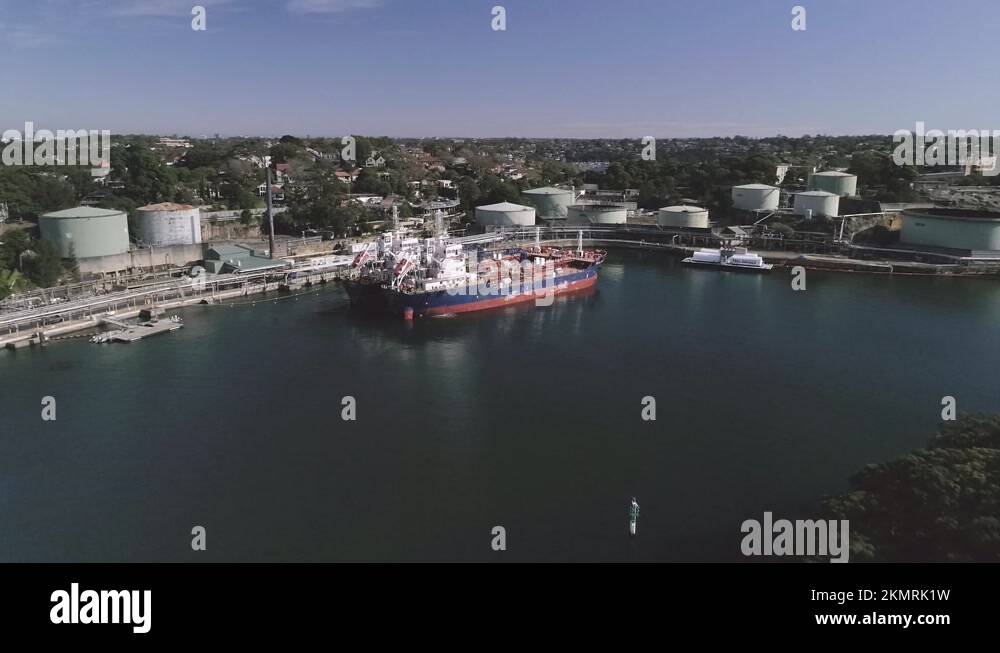 Oil Bunkers Inco ship Vessels Docked at Gore Bay Terminal Sydney Drone ...