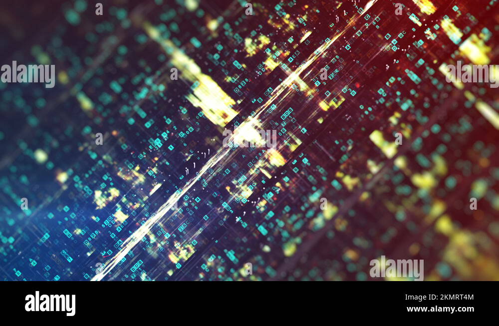 Hexadecimal code in digital cyberspace seamless loop 3D render animation Stock Video Footage - Alamy