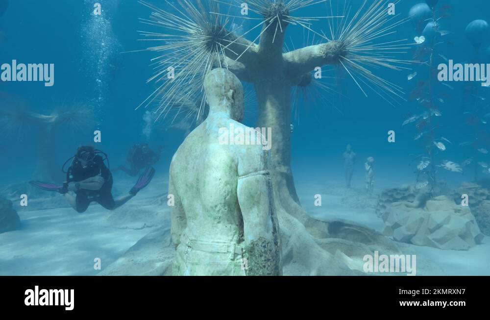 Museum of Underwater Sculpture Ayia Napa (MUSAN), Cyprus Stock Video ...