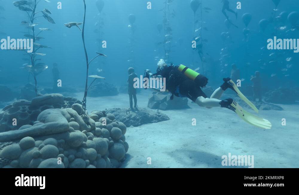 Museum of Underwater Sculpture Ayia Napa (MUSAN), Cyprus Stock Video ...