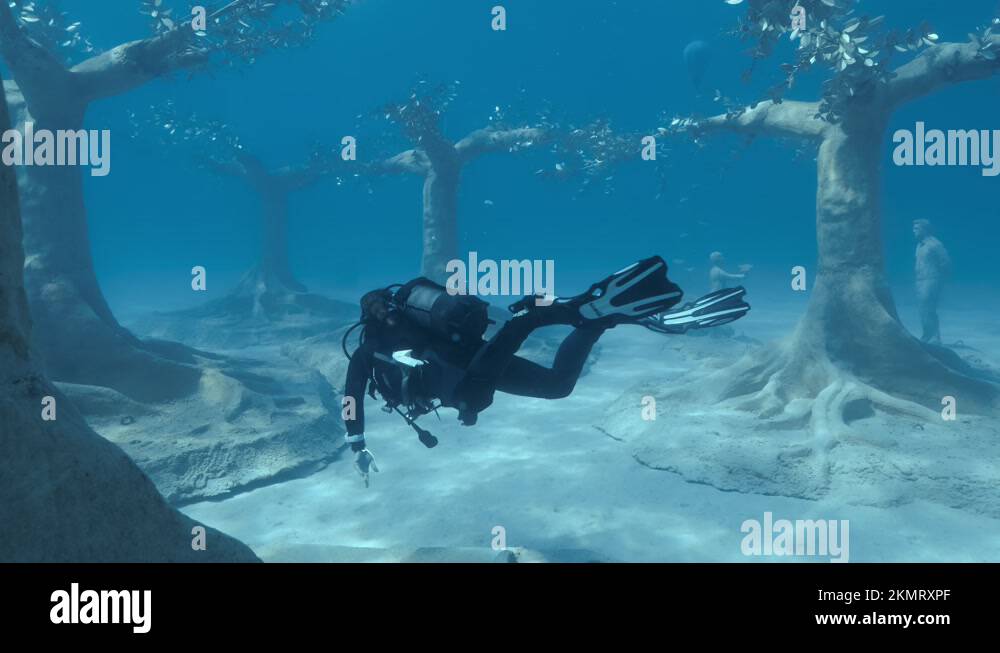 Museum of Underwater Sculpture Ayia Napa (MUSAN), Cyprus Stock Video ...