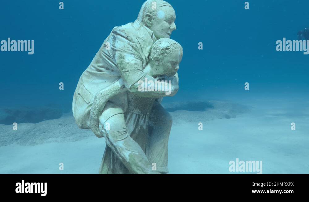 Museum of Underwater Sculpture Ayia Napa (MUSAN), Cyprus Stock Video ...