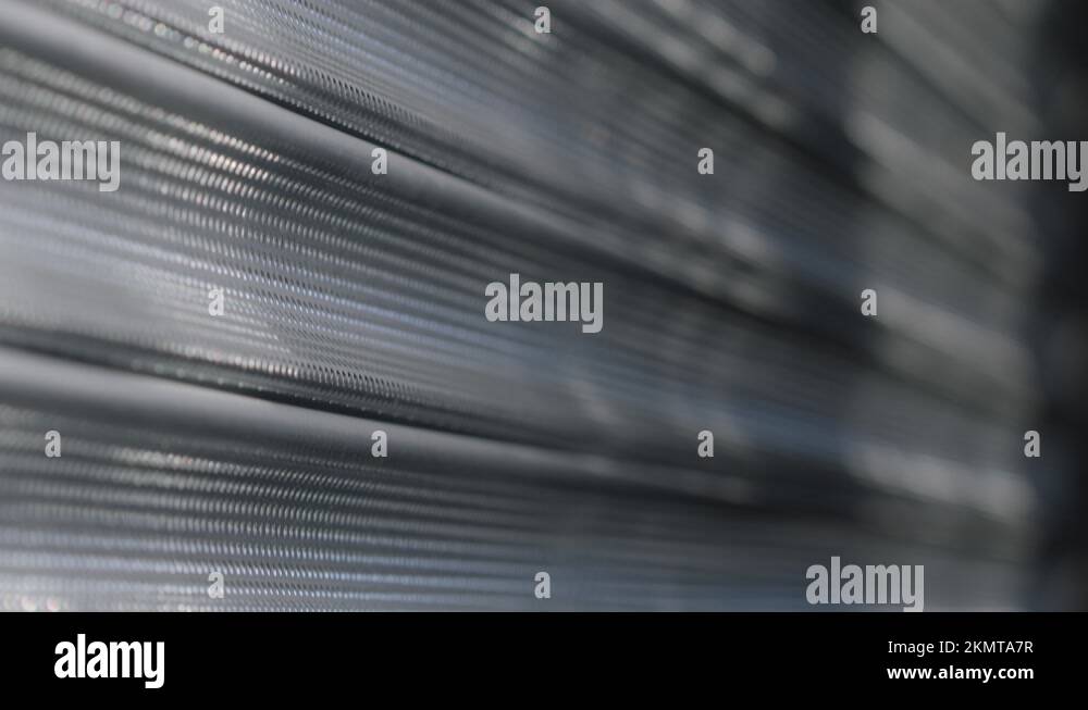 Close Up Shot of a Metal Roller Shutter Opening Part 1 of 2 Stock Video ...
