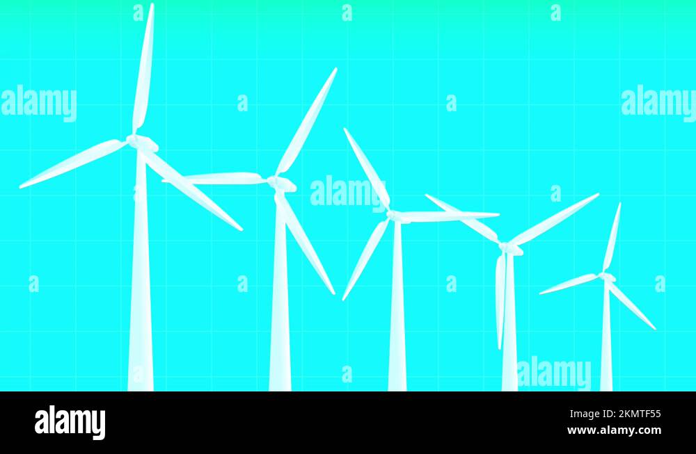 Windmill on checker grid cartoon loop animation loop Stock Video Footage - Alamy