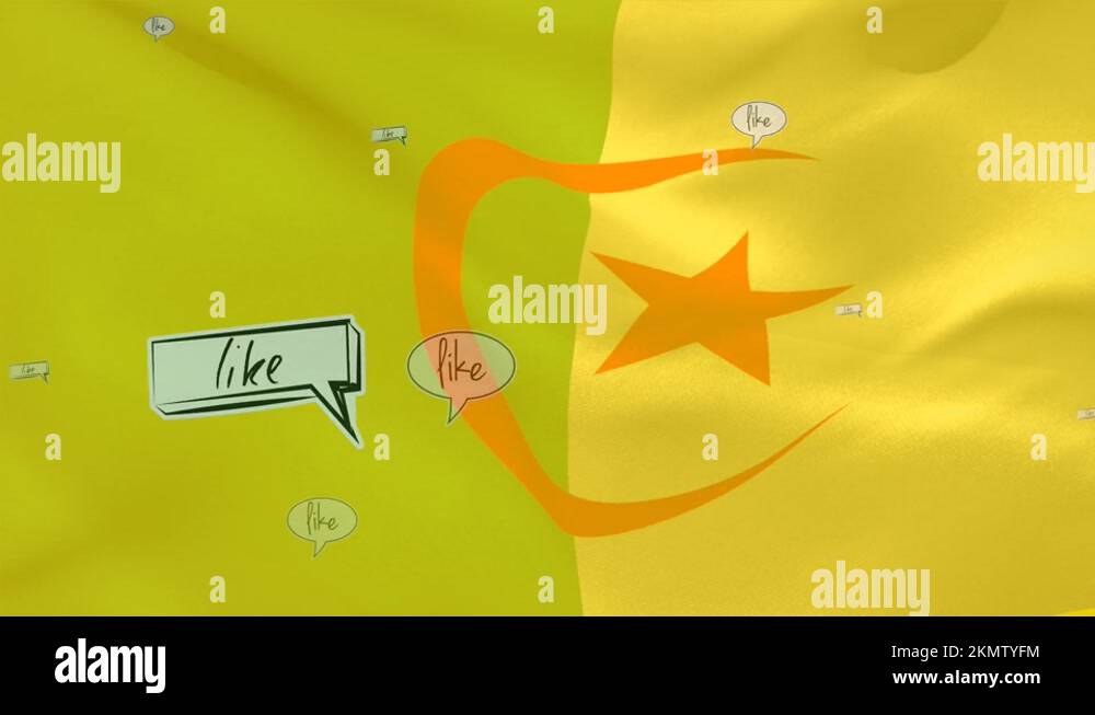 Animation of flag of algeria blowing over floating text like, in ... Animation of flag of algeria blowing over floating text like, in ...