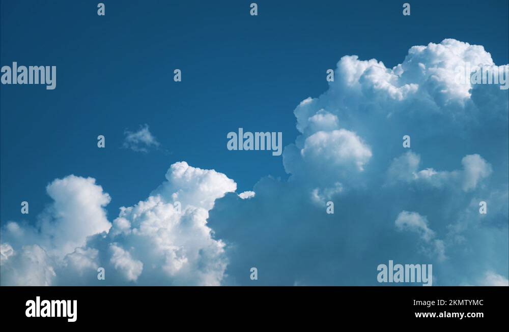 White clouds swirl. Time lapse. Beautiful blue sky with clouds moving ...