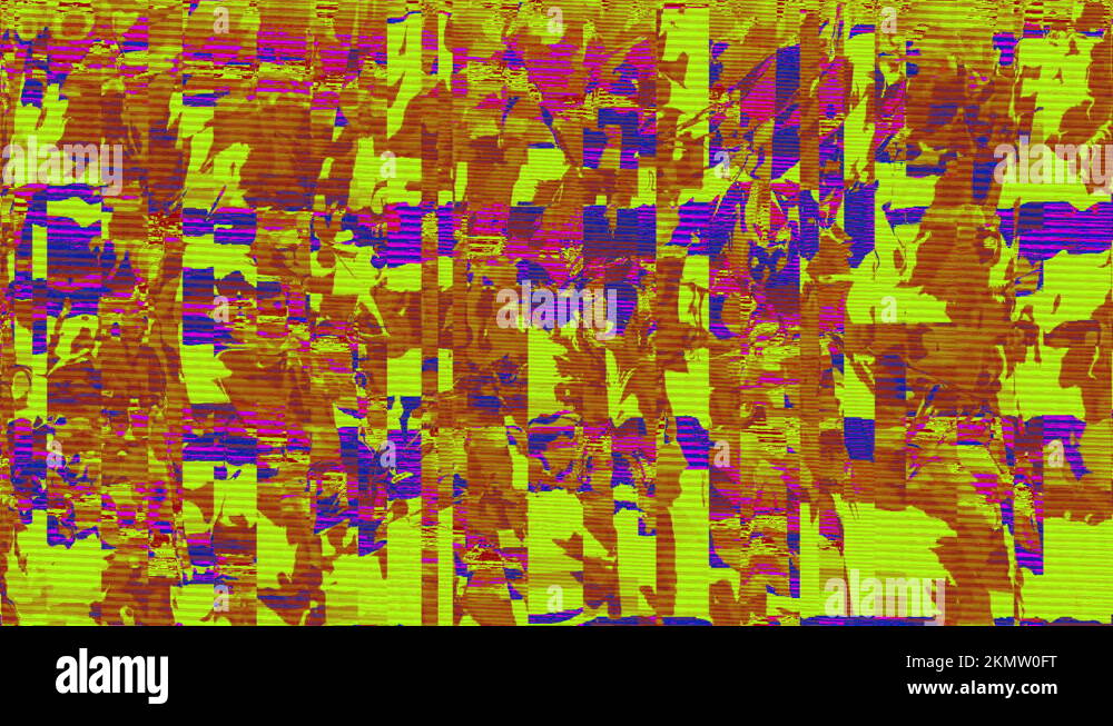 Ambient polychrome overlay. Corrupted data effect, digital animation ...