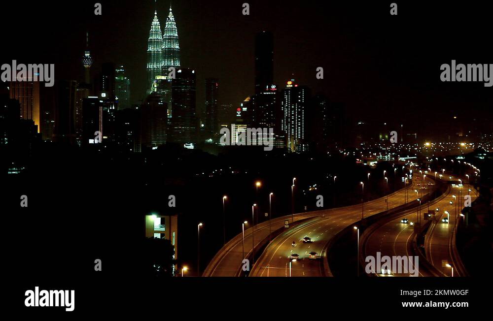 Petronas Twin Towers, Aerial View of Kuala Lumpur, Malaysia, Bird Eye View Stock Video Footage ...