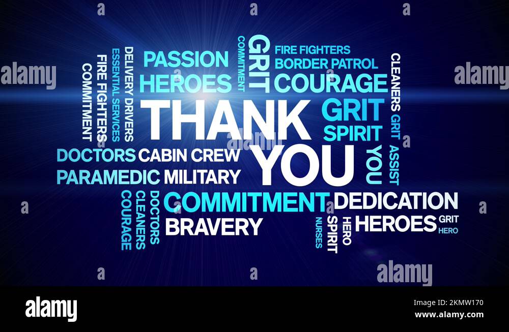 Thank You animated word cloud,design animation kinetic typography ...