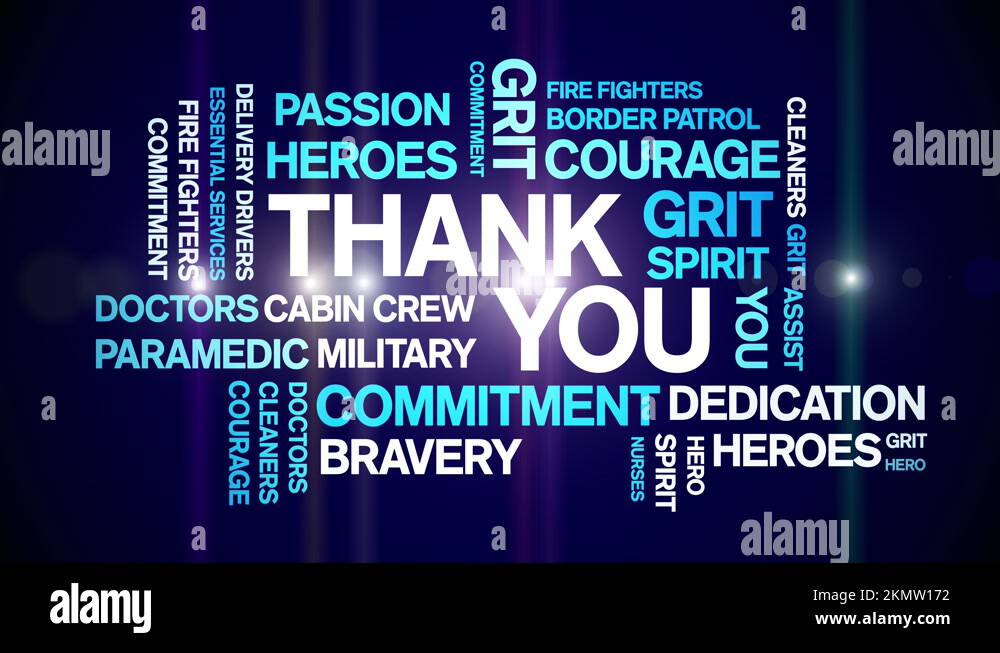 Thank You animated word cloud,design animation kinetic typography ...