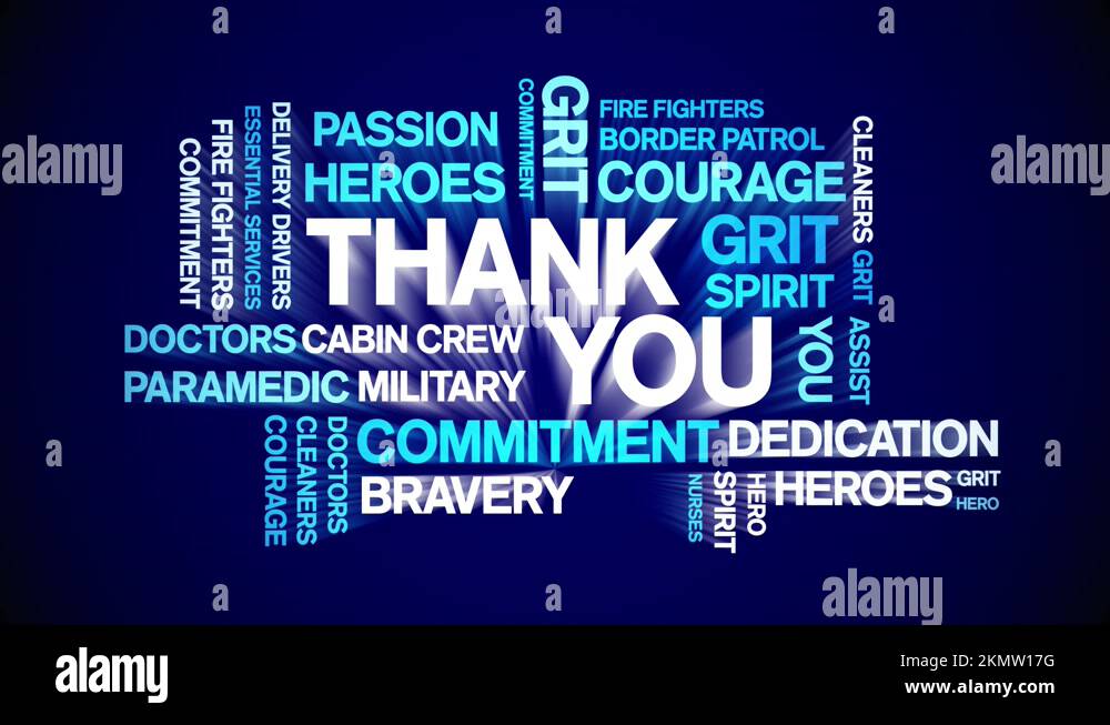 Thank You animated word cloud,design animation kinetic typography ...