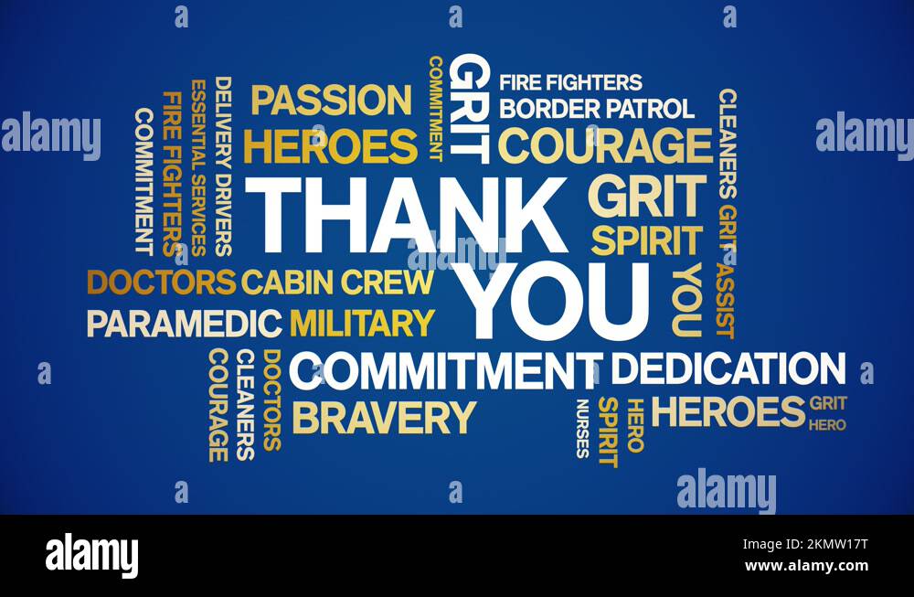 Thank You animated word cloud,design animation kinetic typography ...