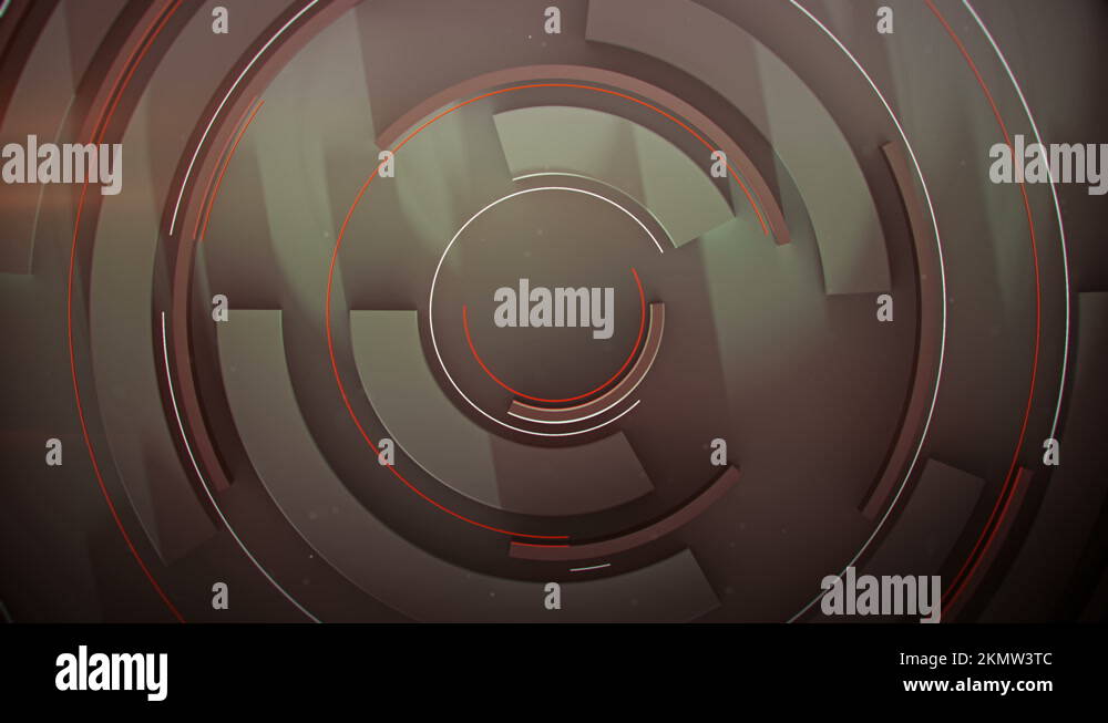 Rotating red circle elements seamless loop 3D render animation Stock ...