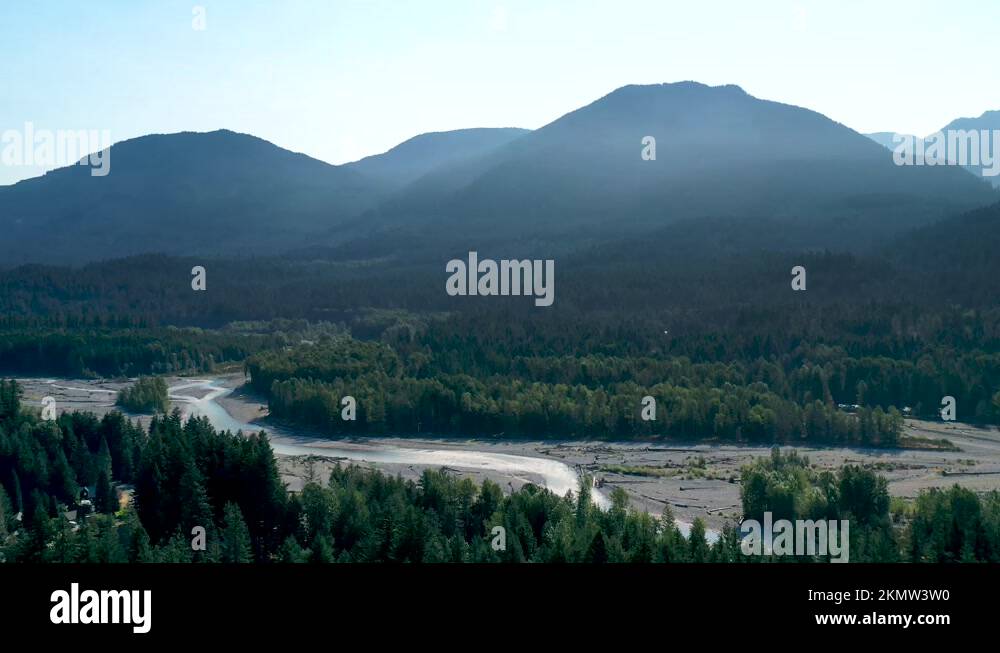 Cowlitz River With Dense Foliage In Gifford Pinchot National Forest In ...