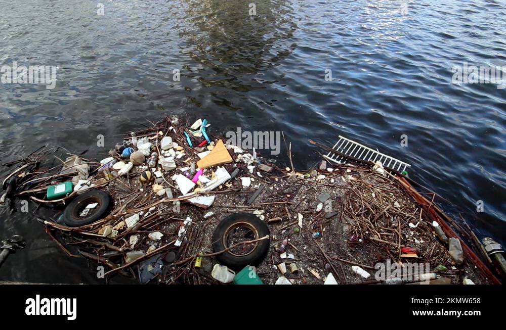Plastic bottles, bags and other garbage dumped on water in Manchester ...