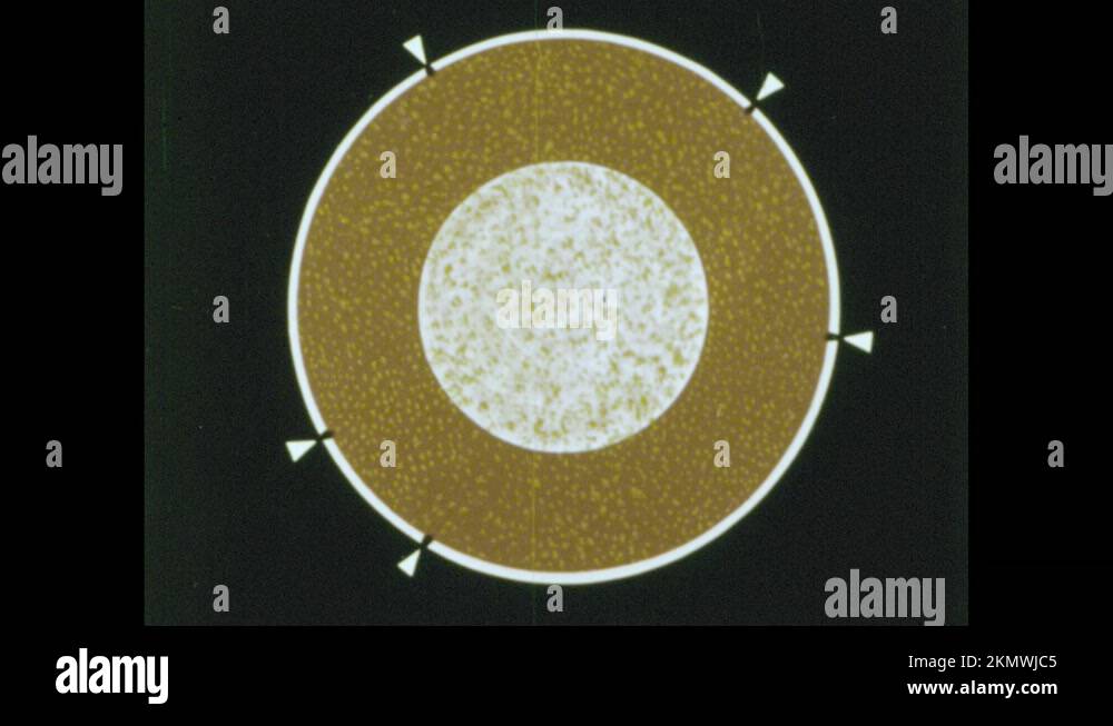 1970s: Cross-section of Earth's core, light crust, heavy rock, iron and ...