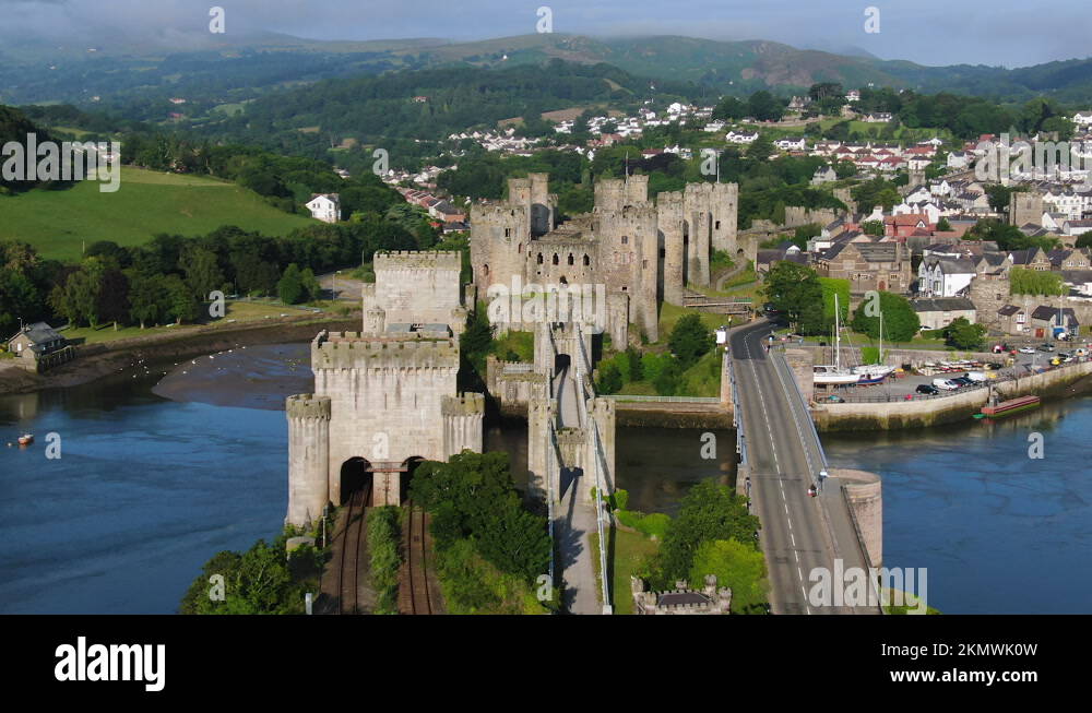 Conway castle aerial Stock Videos & Footage - HD and 4K Video Clips - Alamy