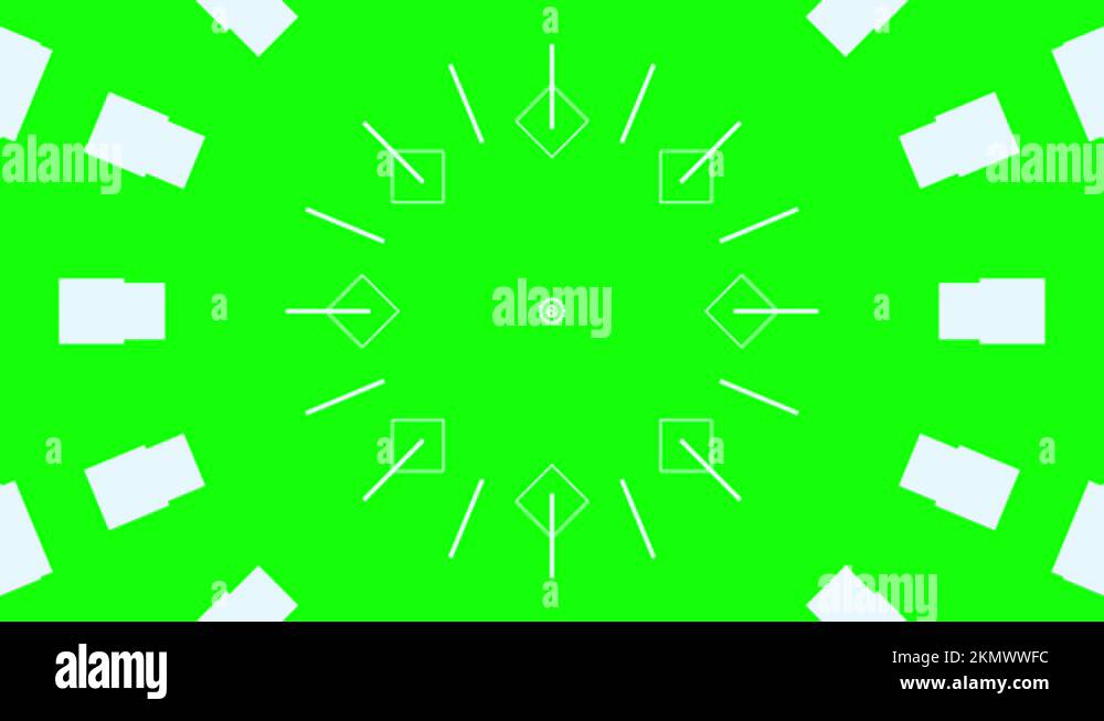 Countdown graphic from numbers 10 until numbers 1 over green screen ...