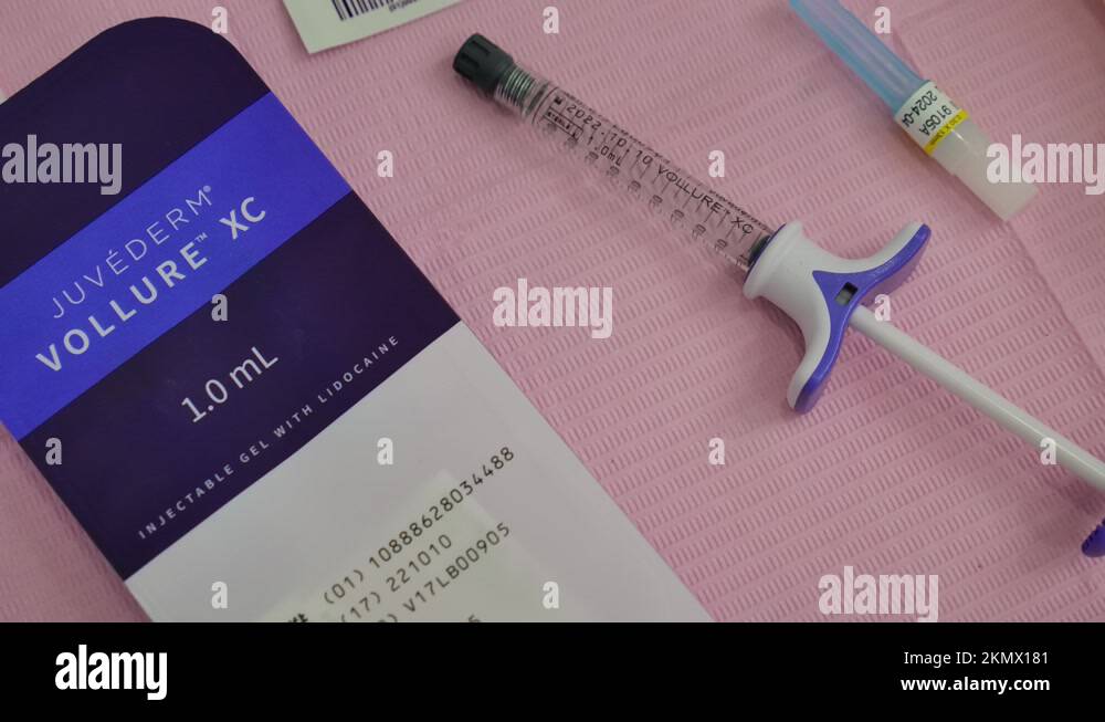 Cosmetic injections bottle botox, filler, collagen and hyaluronic acid ...