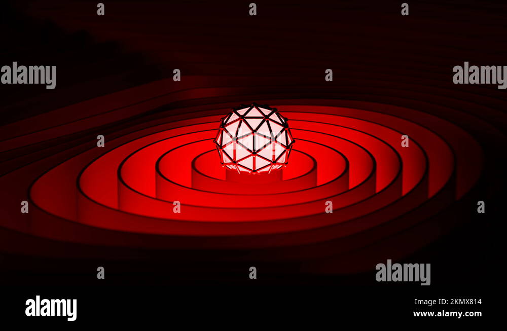 Red concentric circles 3D render seamless loop animation Stock Video ...