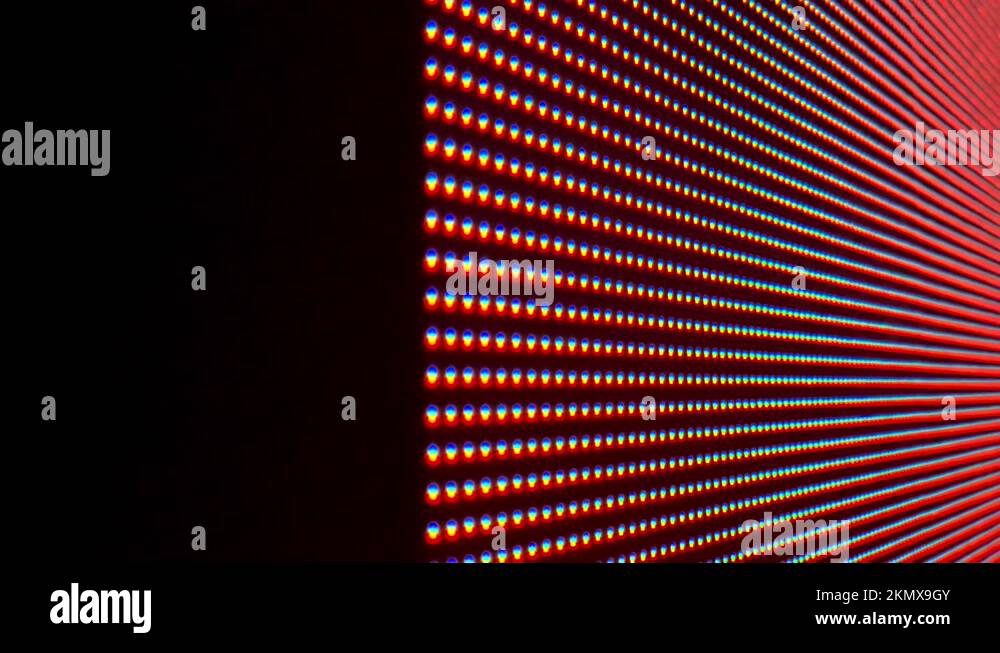 Bright colored LED SMD video wall with high saturated patterns - close ...