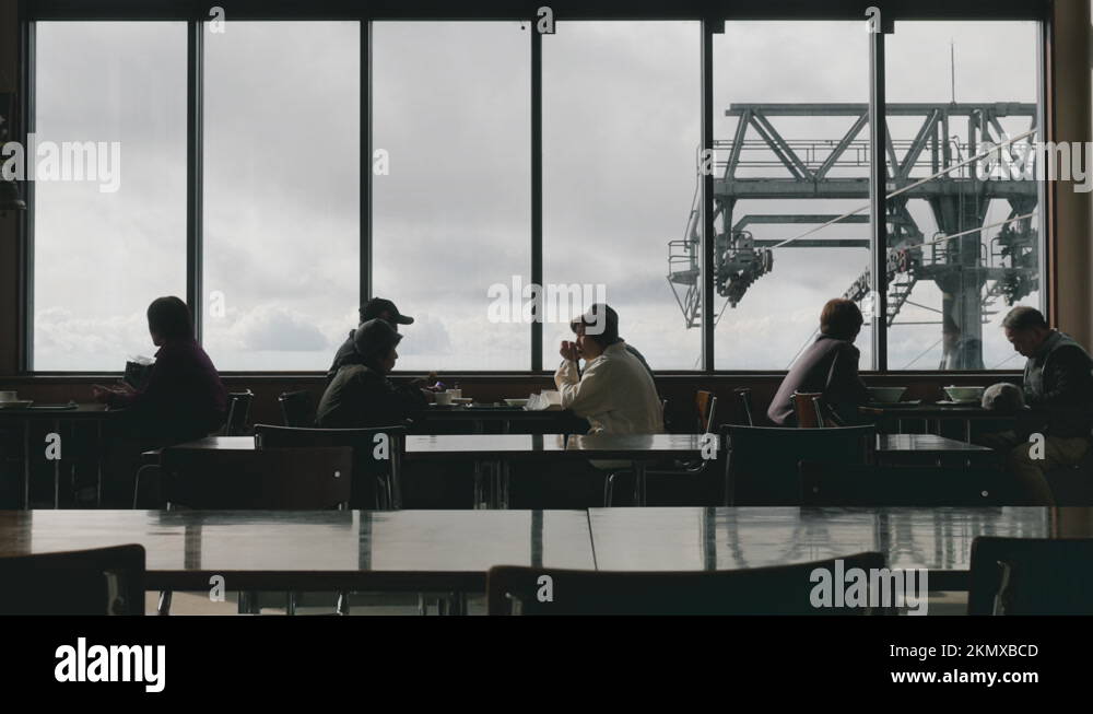 People Eating At The Cable Car Station Restaurant In Zao Onsen ...