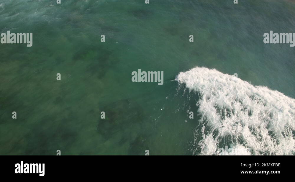 Beautiful warm tropical Indian Ocean reef Durban, South Africa, aerial ...