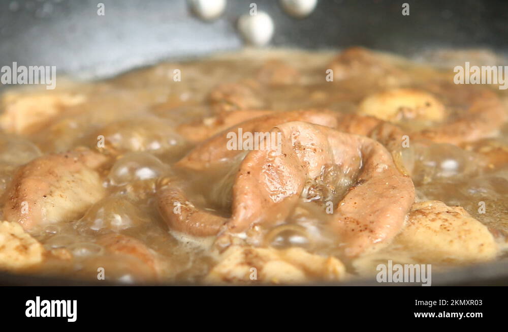 Boiling pork intestines with five-spice powder or Pa-lo, Thai famous ...