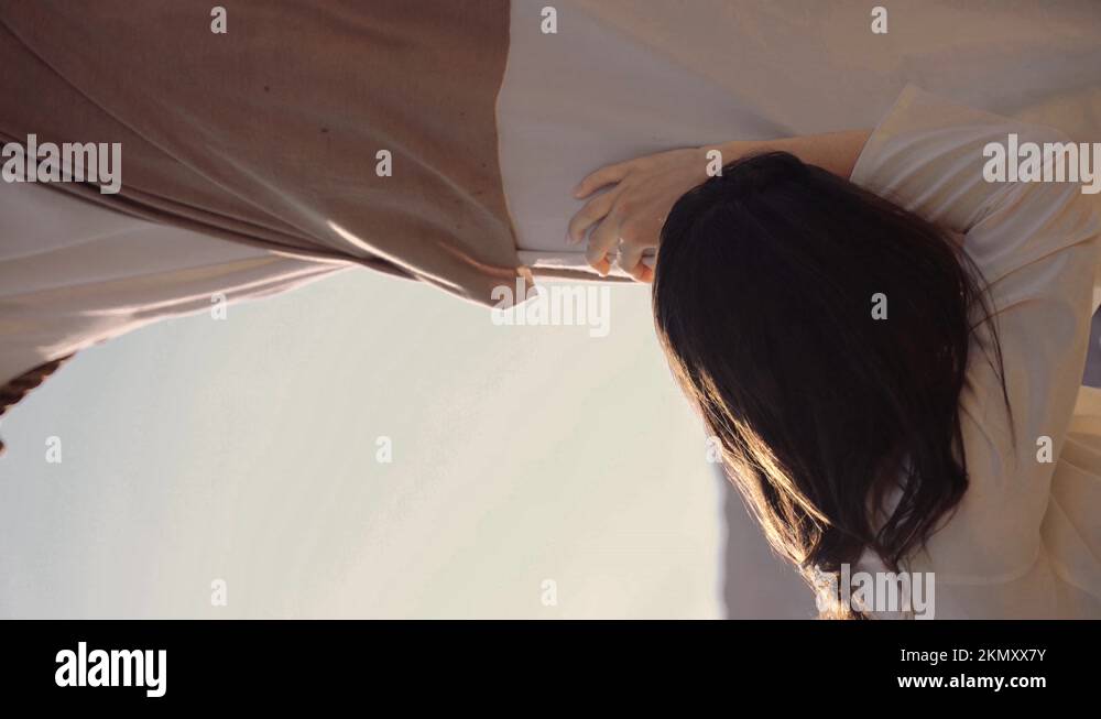 Mary mourns the death of Jesus at his feet. Jesus is crucified on the cross Stock Video Footage ...