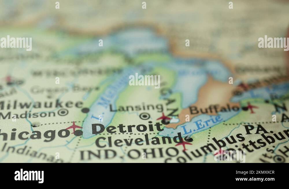 Detroit michigan map Stock Videos & Footage - HD and 4K Video Clips - Alamy