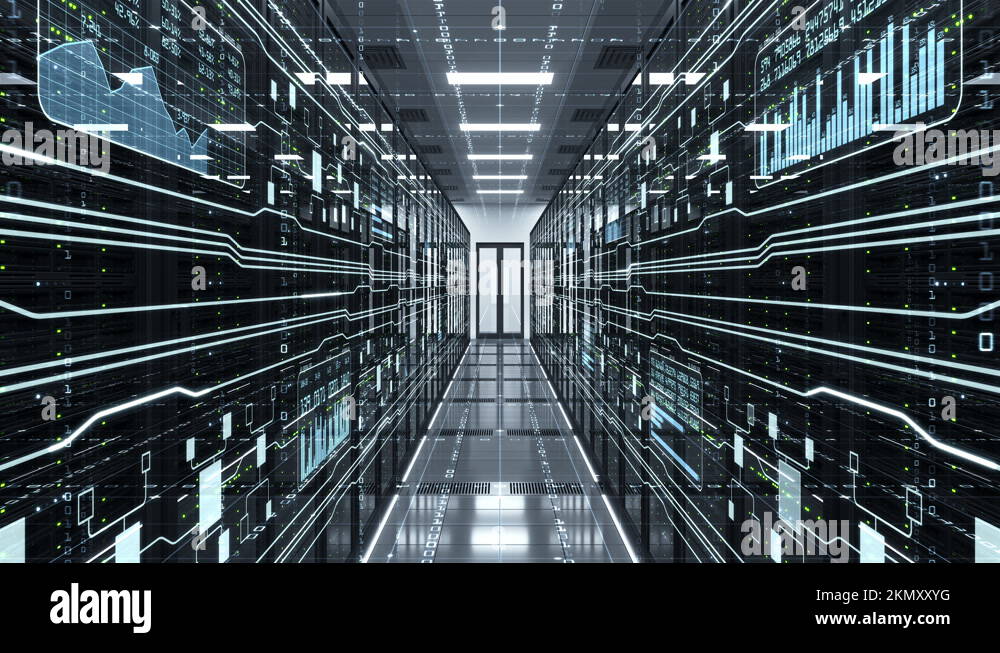 Transmission of digital information over a network in a data center ...