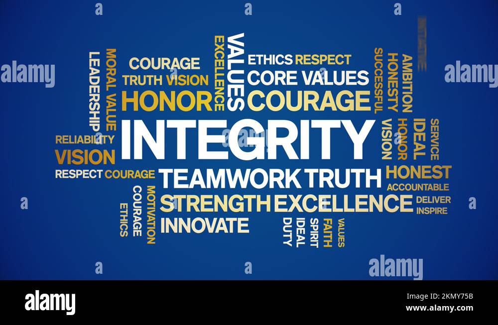 integrity animated word cloud,design animation kinetic typography seamless loop Stock Video ...