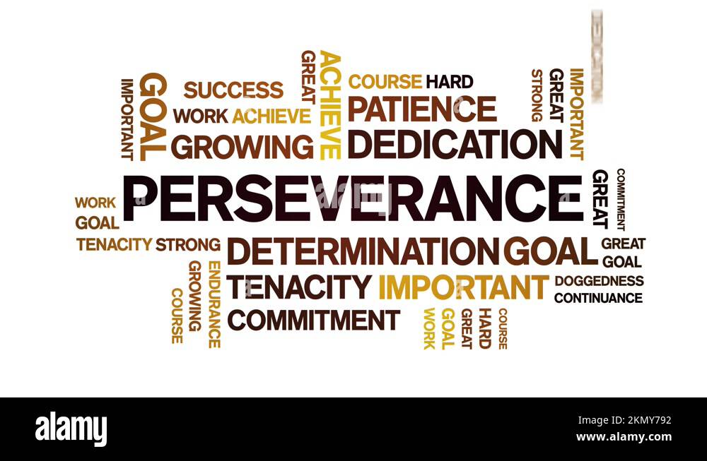 Perseverance animated word cloud,animation kinetic typography seamless ...