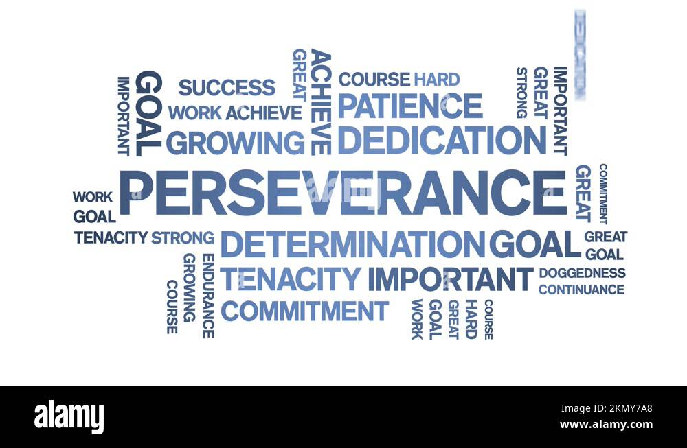 Perseverance animated word cloud,animation kinetic typography seamless ...
