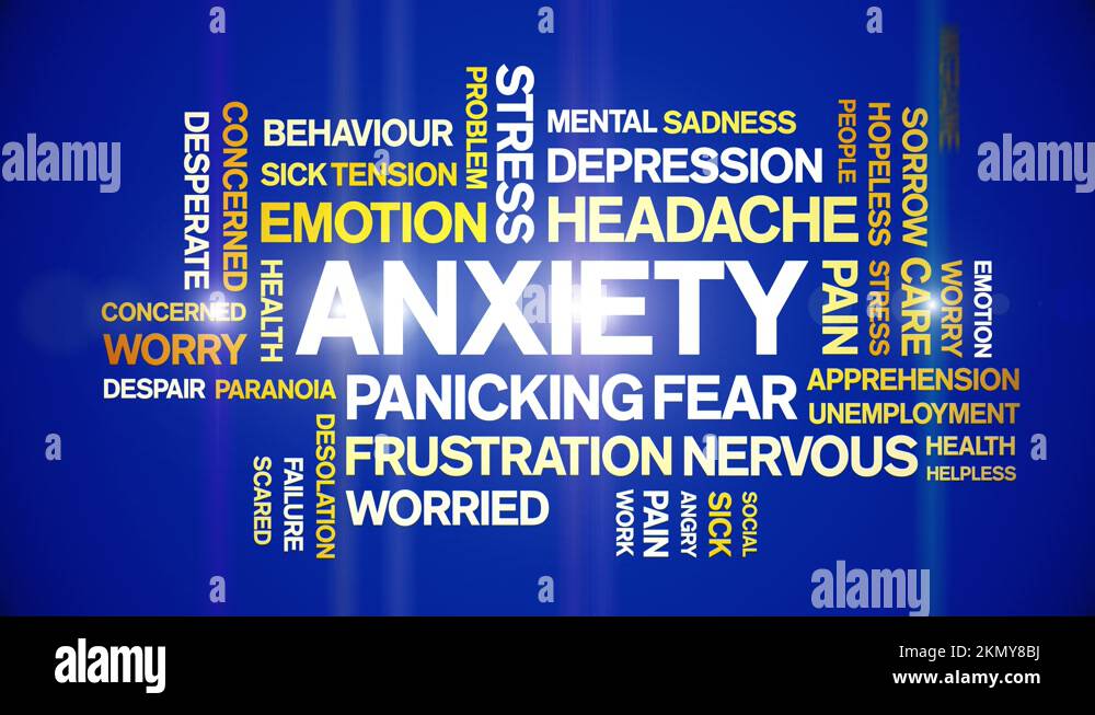 Anxiety animated word cloud,design animation kinetic typography ...
