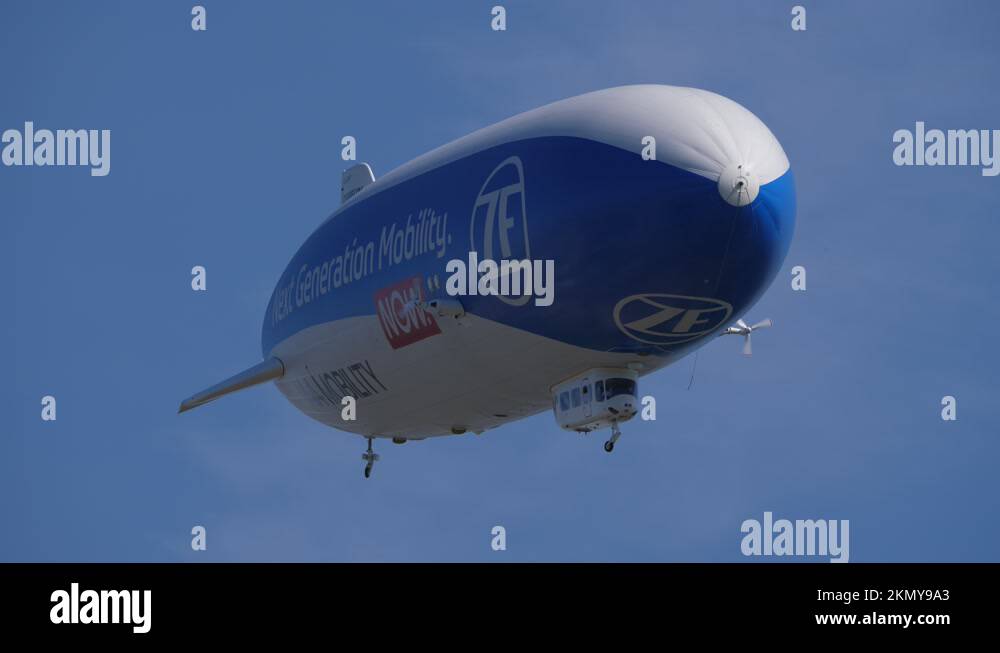 The largest zeppelin in the world above Katowice Stock Video Footage ...