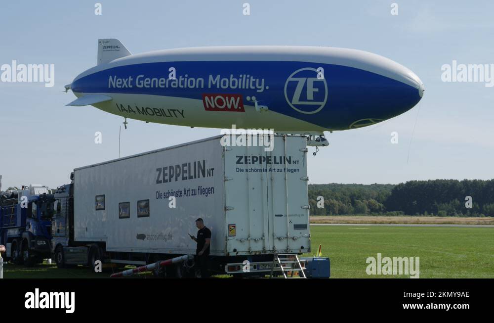 The largest zeppelin in the world above Katowice Stock Video Footage ...